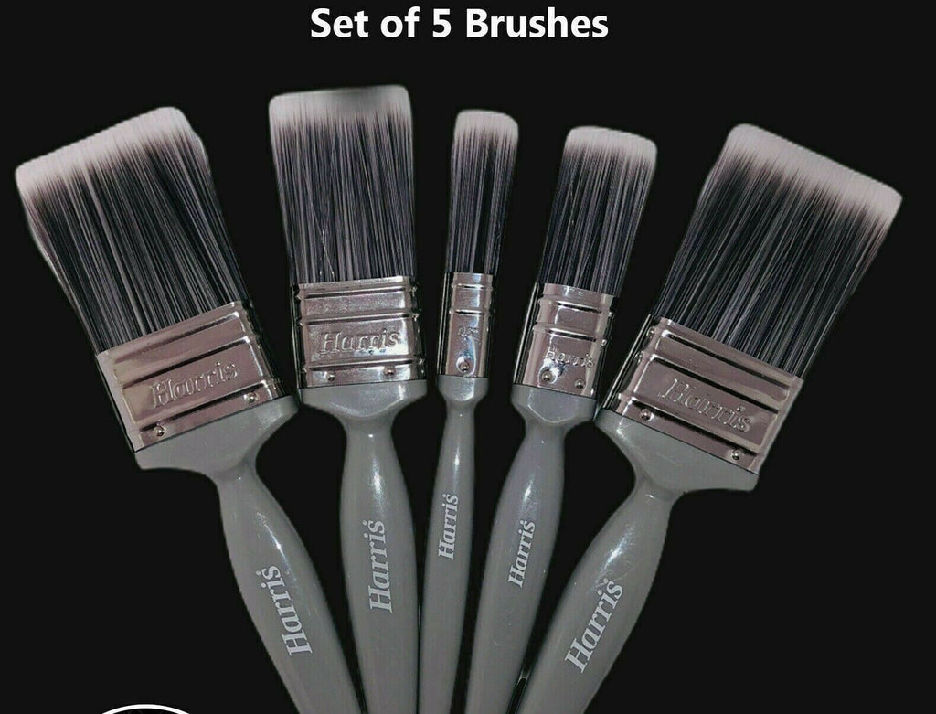 5 Harris Paint Brushes Professional Wall & Ceilings Emulsion Paint Bru ...