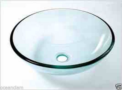 GLASS BASIN CLEAR BATHROOM CLOAKROOM various BIG & SMALL ZK701 ...