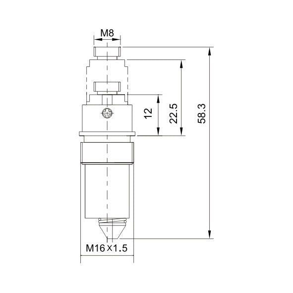 Replacement Basin Waste Popup mechanism Click Clack brass Bolt Spring ...